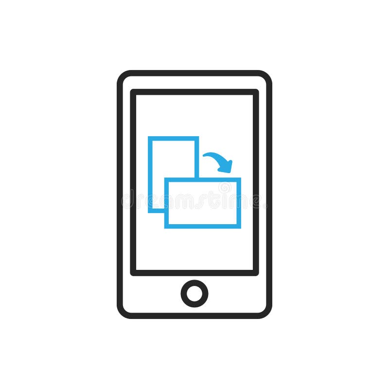 Smartphone Icon. Change Mobile Display Orientation Stock Vector ...