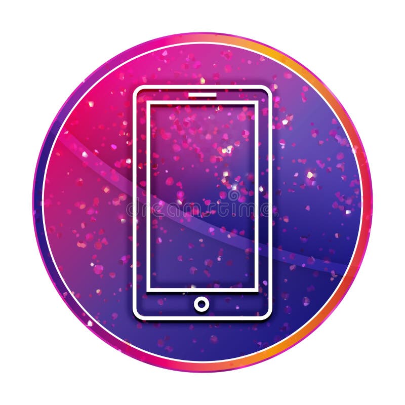 Smartphone Icon Creative Trendy Colorful Round Button Illustration ...
