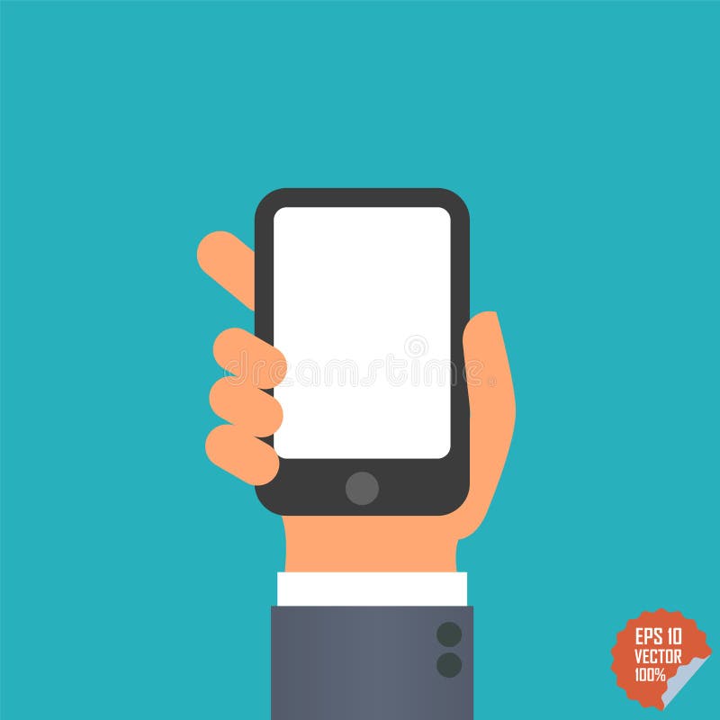 Smartphone Icon in Hand for Website or Mobile Application. Stock ...