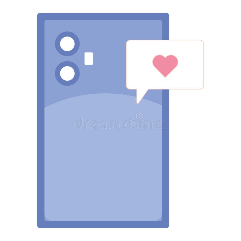 Smartphone Icon Love Notification Vector Stock Illustration ...