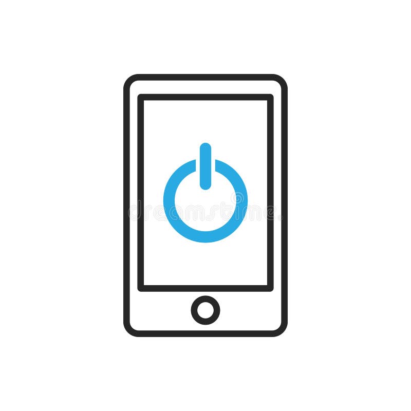 Smartphone Icon. Mobile Power Off Stock Vector - Illustration of ...