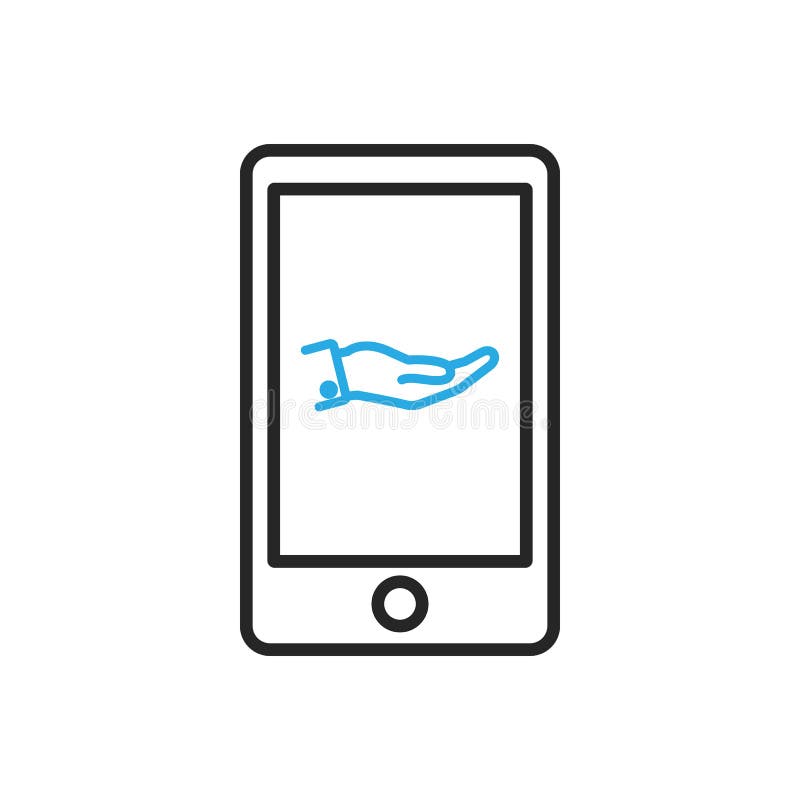 Smartphone Icon. Mobile Services Stock Vector - Illustration of simple ...