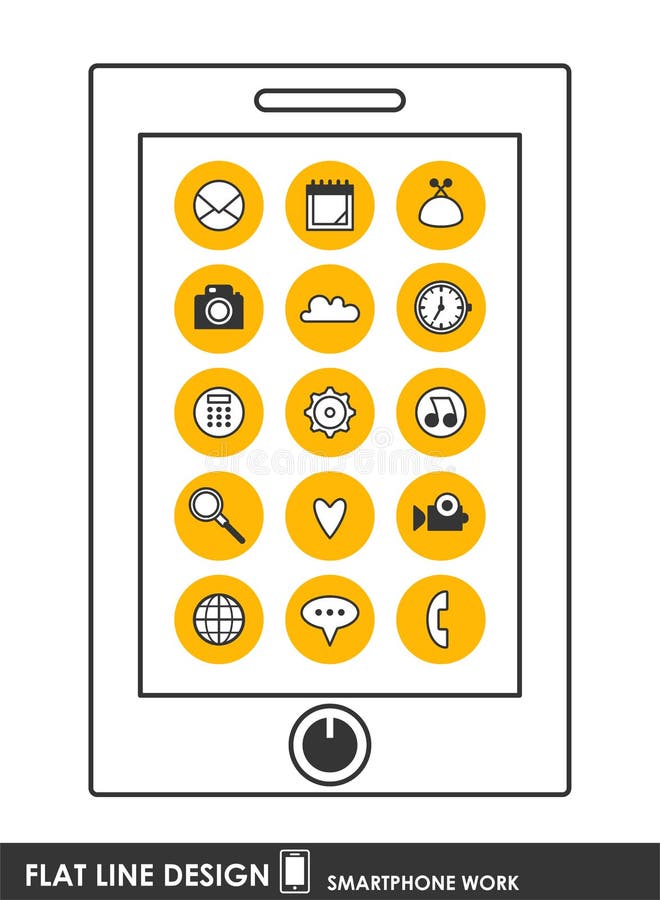 Smartphone icon stock vector. Illustration of digital - 146547106