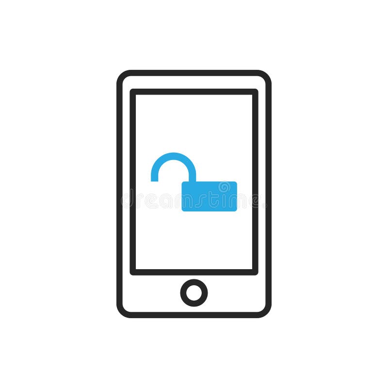 Smartphone Icon. Smartphone Unlock Stock Vector - Illustration of ...