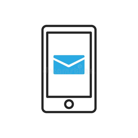 Smartphone Icon. Unread SMS Message Stock Vector - Illustration of ...