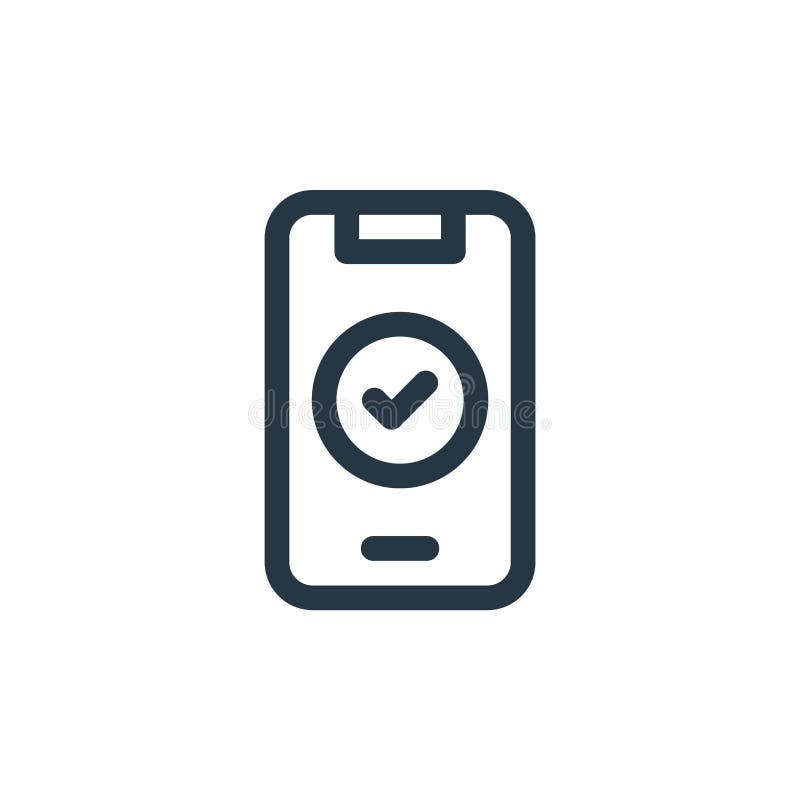 Smartphone Icon Vector from Voting Elections Concept. Thin Line ...