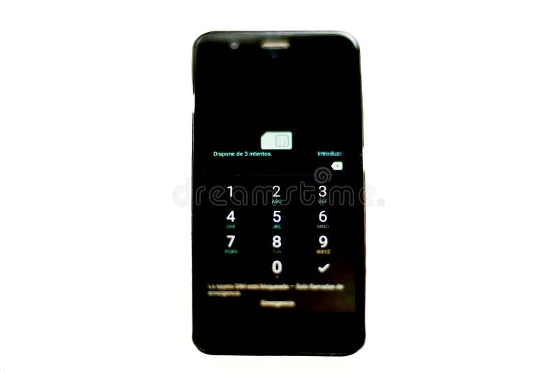 Smartphone with Illuminated Numeric Keypad Display Stock Photo - Image ...