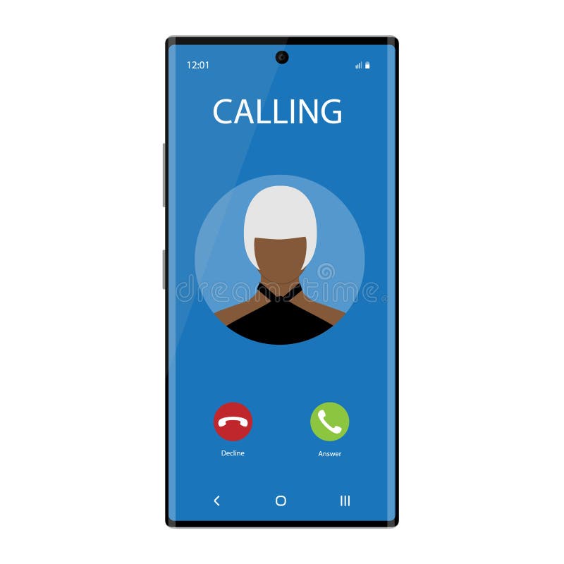 Incoming Call Screen User Interface Mobile Phone Stock Illustrations ...