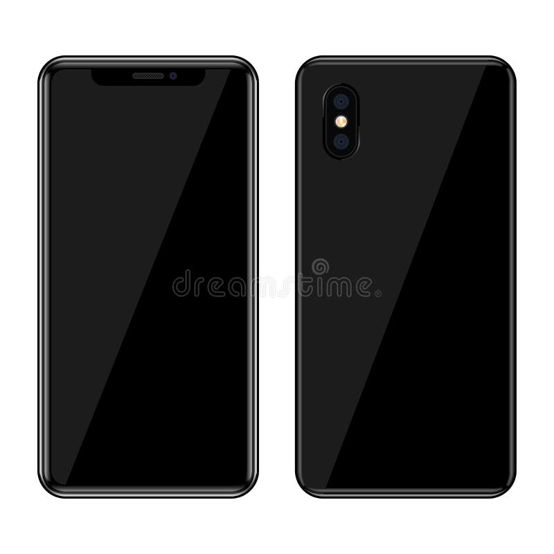 Smartphone with Infinity Display Stock Vector - Illustration of phone ...