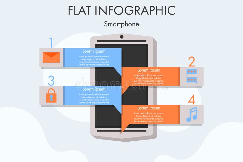 Smartphone Infographic Set With Charts And Other Elements. Stock Vector ...