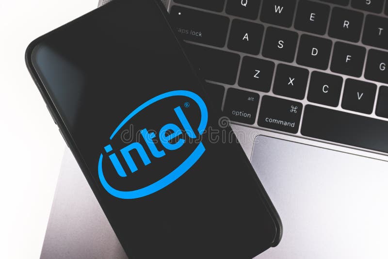 Smartphone with Intel Logo on the Screen. Editorial Photo ...