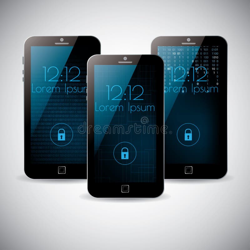 Smartphone Interface Background Themes Vector Design Stock Vector