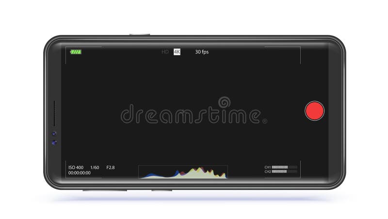 Smartphone Interface with Digital Camera Viewfinder. Video Screen of ...