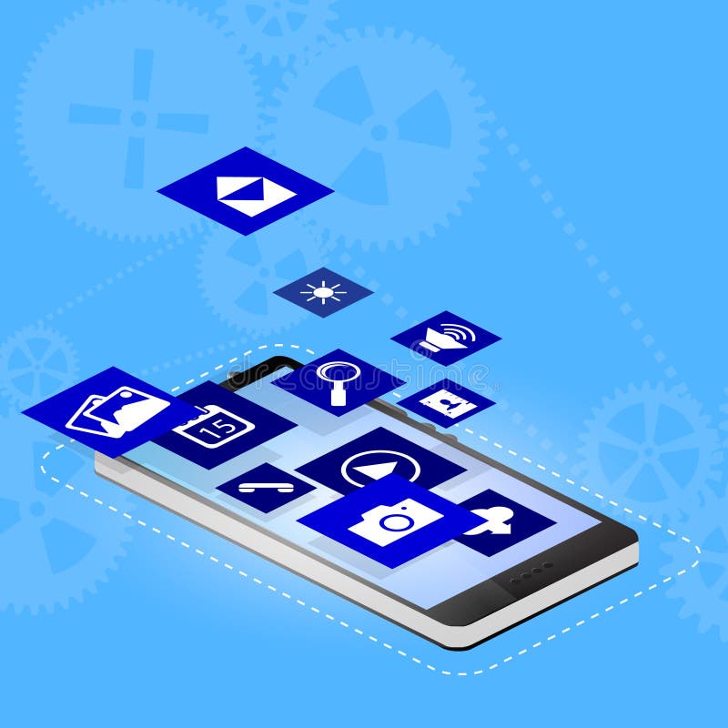 Smartphone interface stock illustration. Illustration of collection ...