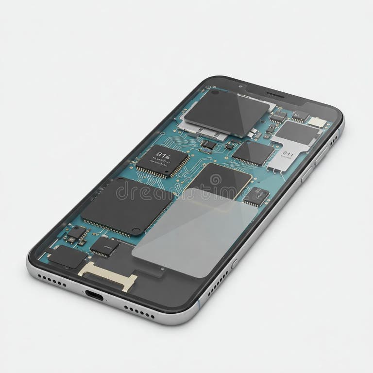 Smartphone Internal Components Visible Displayed (Generated with AI ...
