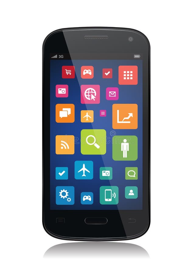 SmartPhone Apps stock vector. Illustration of communication - 28075845