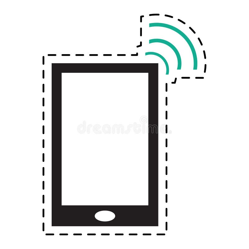 Smartphone Internet Connection Digital Device Dot Line Stock Vector ...