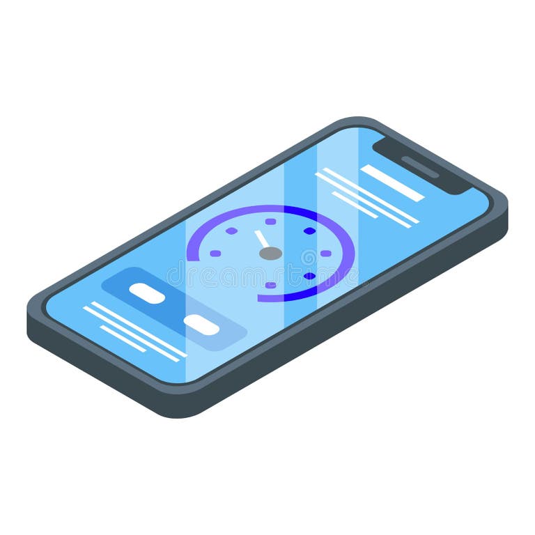 Smartphone Internet Speed Icon, Isometric Style Stock Vector ...