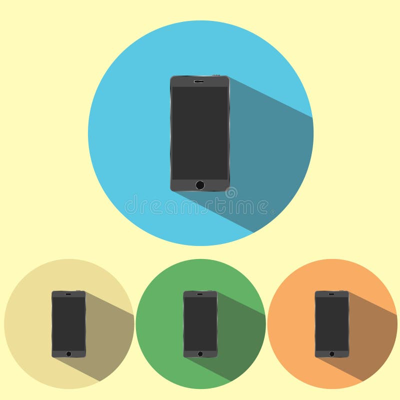 Smartphone Iphone Icon in the Style Flat Design. Stock Vector ...