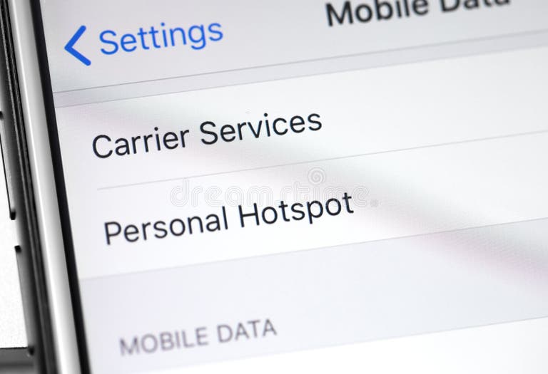 IPhone with Mobile Data, Carrier Services Editorial Photography - Image ...