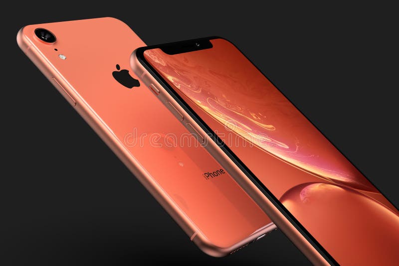 Dynamic Composition of IPhone XR Colorful Smartphones Falling Editorial ...