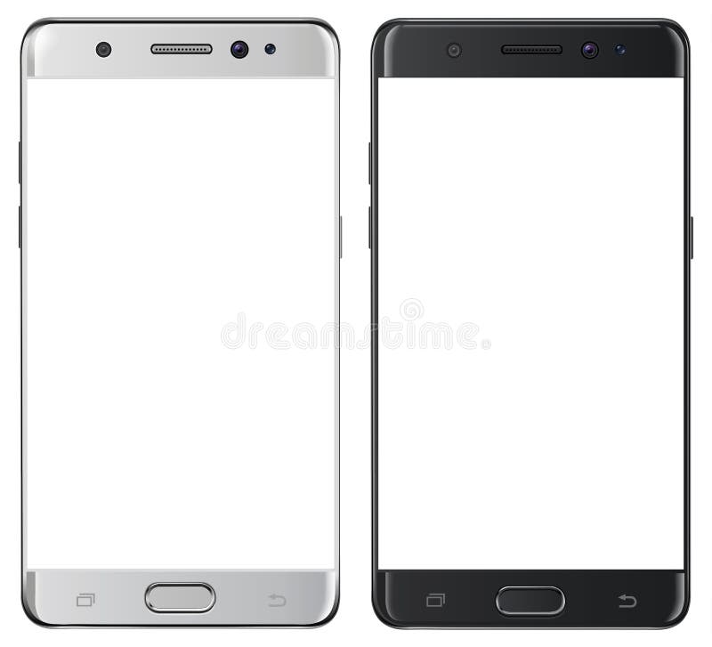 Smartphone Isolated with Blank Screen Stock Vector - Illustration of ...