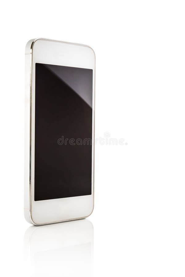 Phone Front and Backside View Isolated on White Stock Photo - Image of ...