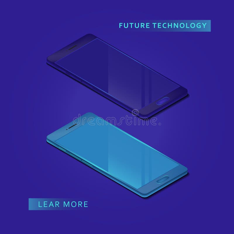 Smartphone in Isometric Style Stock Vector - Illustration of creative ...