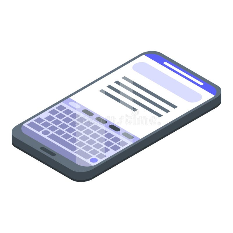 Smartphone Keyboard Mobile Phone Keypad Vector Mockup Stock Vector