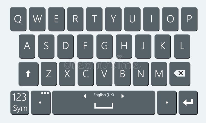 Smartphone Keyboard Mobile Phone Keypad Vector Mockup By Microvector