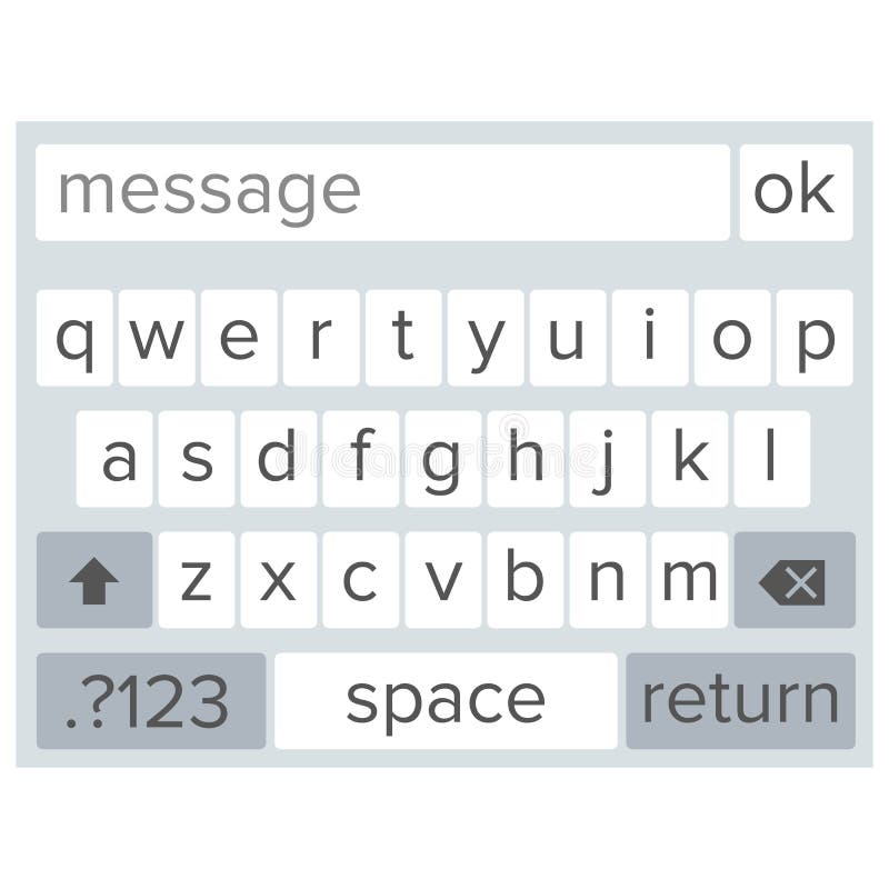 Smartphone Keyboard Vector. Alphabet Buttons. Modern Mobile Keyboard ...