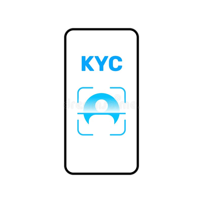Smartphone KYC Verification Interface. Secure KYC Technology Safe User ...