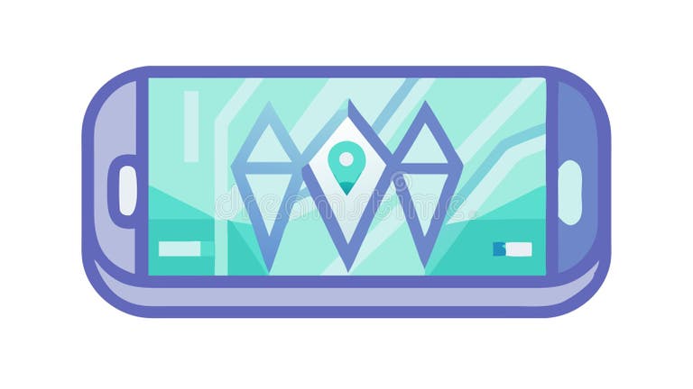 Smartphone Landscape Display: Mobile Visual Content, Vector Design ...