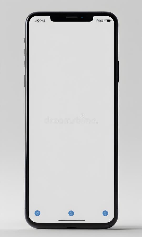 Smartphone with Large, Blank Screen. Presenting App Interfaces or ...