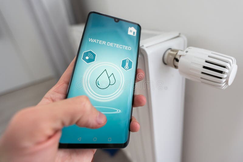 Smartphone with Launched Application for Alarm Security System, Lock or ...