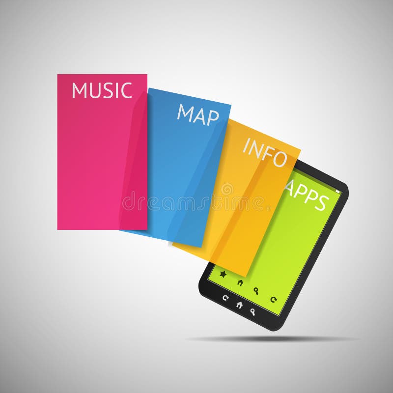 Smartphone with Layers - Business Vector Illustration Stock Vector ...