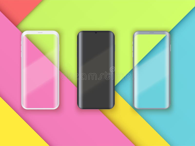 Smartphone Layout Presentation Mockup Stock Vector - Illustration of ...