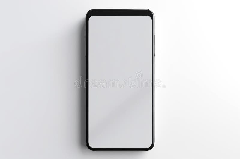 Smartphone Layout on White Background. Mockup. Stock Image - Image of ...