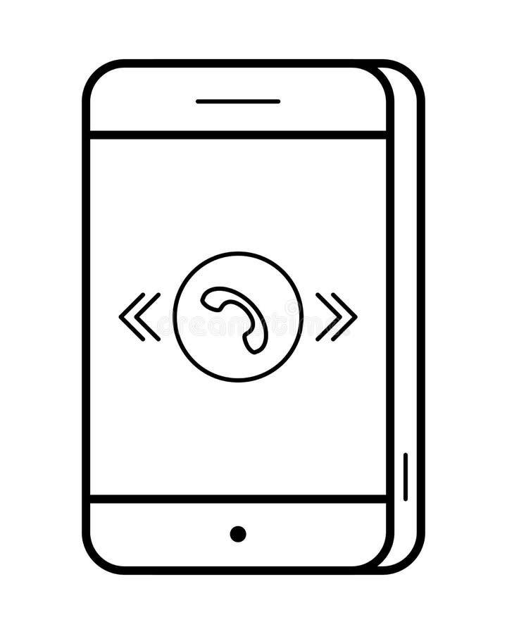 Smartphone Line Art, Simple Gadget Icon Stock Vector - Illustration of ...