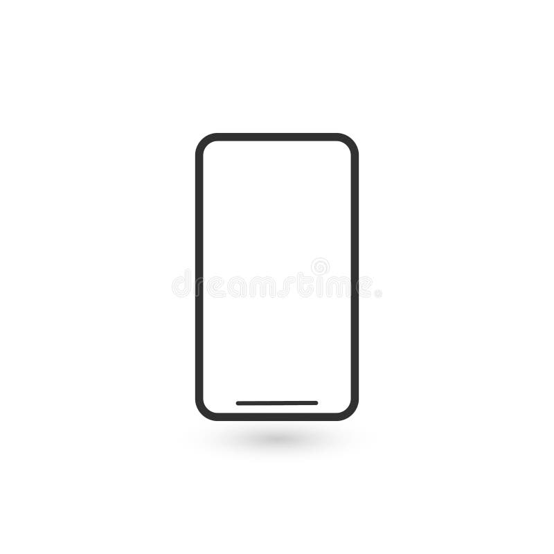 Smartphone Line Outline Style Vector Illustration, Simple Mobile Phone ... Smartphone Line Outline Style Vector Illustration, Simple Mobile Phone ...