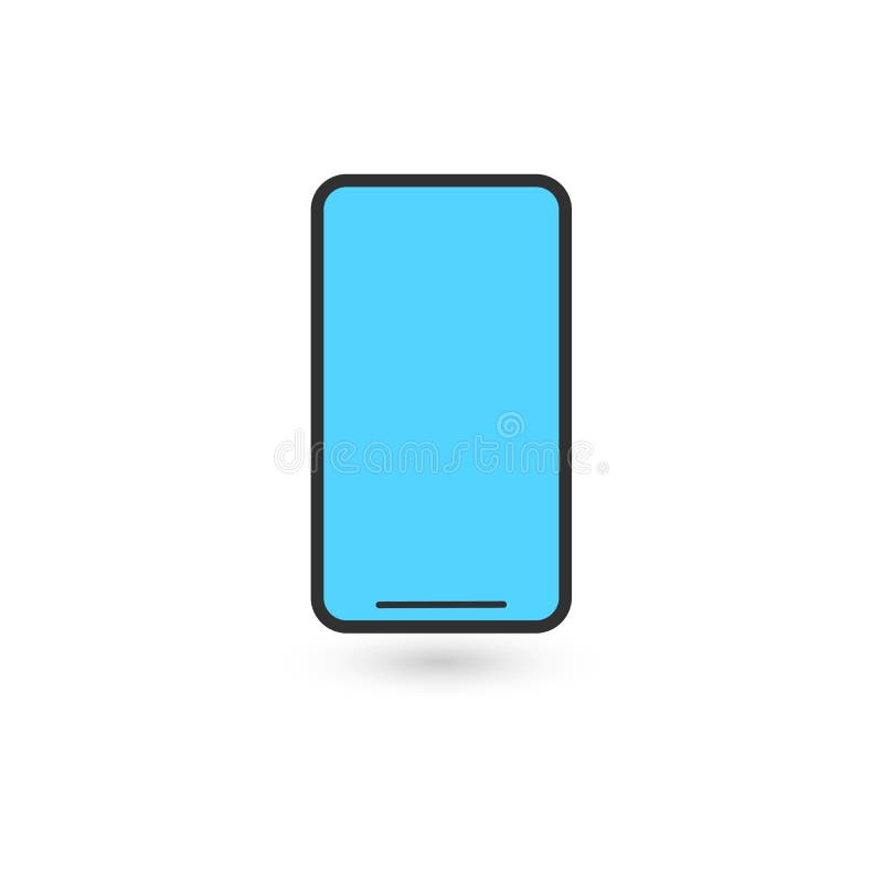 Smartphone Line Outline Style Vector Illustration, Simple Mobile Phone ... Smartphone Line Outline Style Vector Illustration, Simple Mobile Phone ...