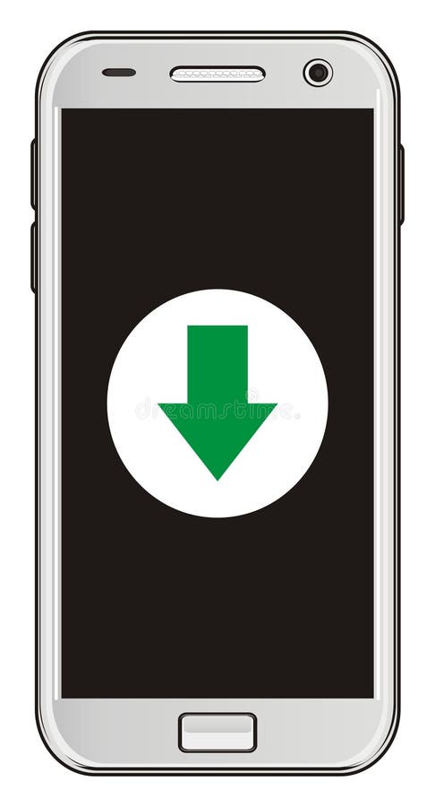 Mobile and loading stock illustration. Illustration of cartoon - 101862391