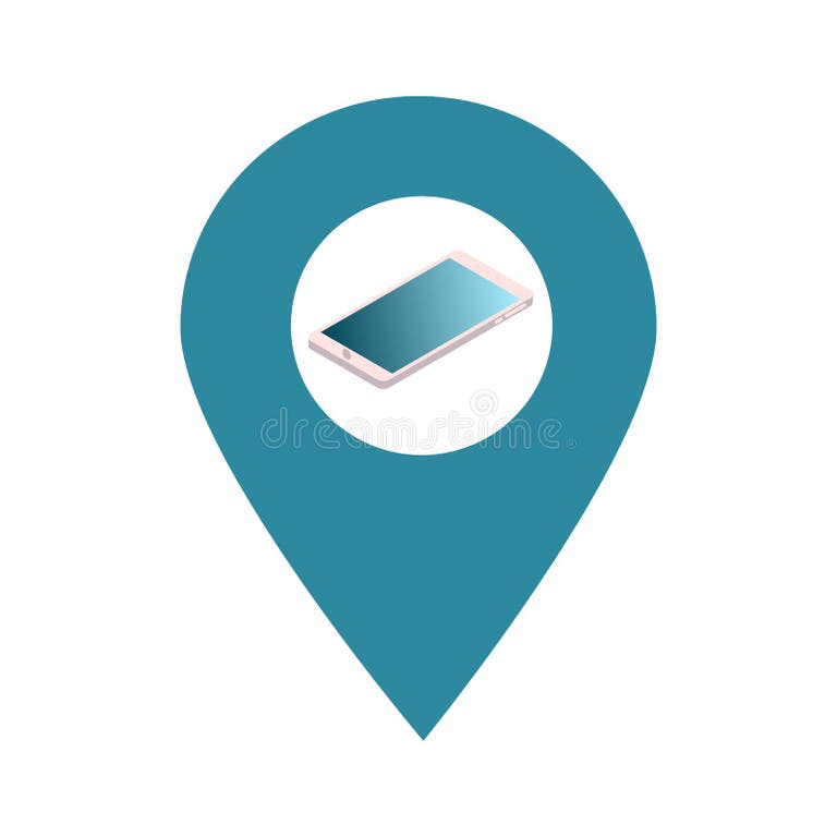 Smartphone Location Map Pin Pointer Icon. Element of Map Point for Mobile Concept and Web Apps ...