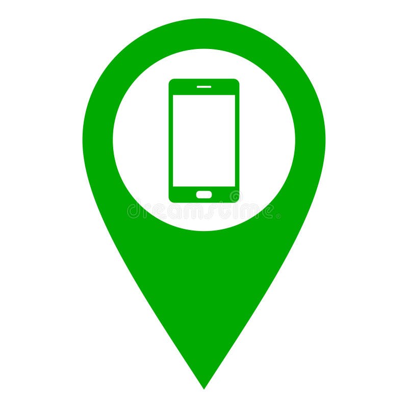 Smartphone and Location Pin As Vector Illustration Stock Vector ...
