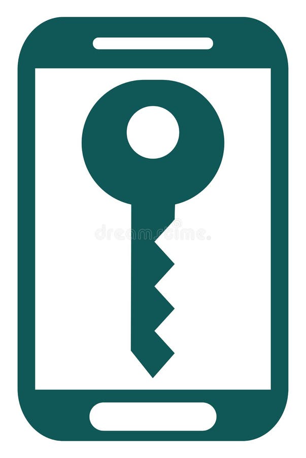 Smartphone Lock Screen. Hand Hold Smartphone with Master Key, Finger ...