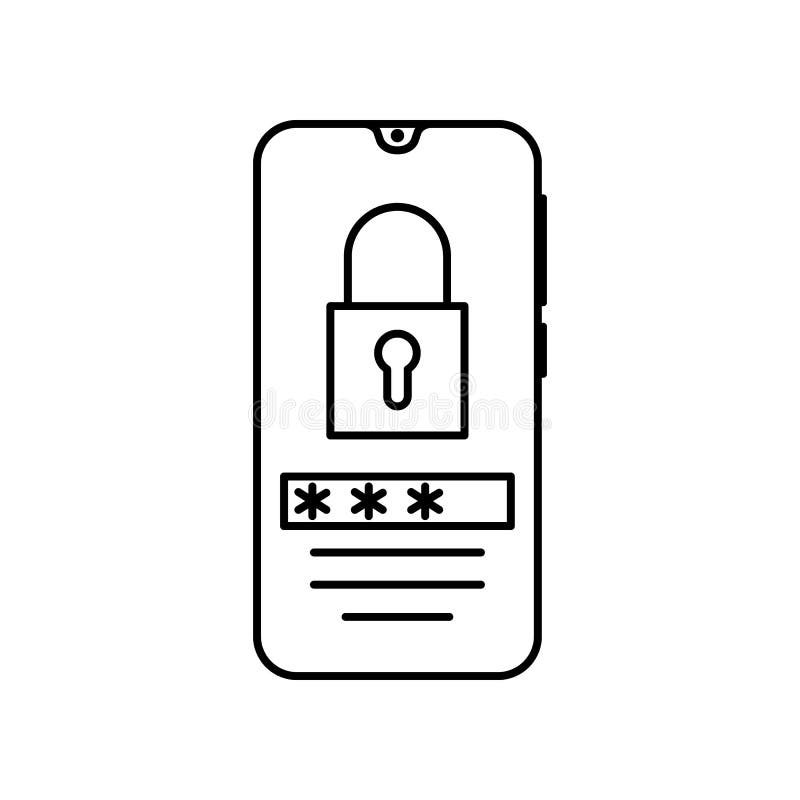 Smartphone Lock Screen Illustration Stock Vector - Illustration of ...