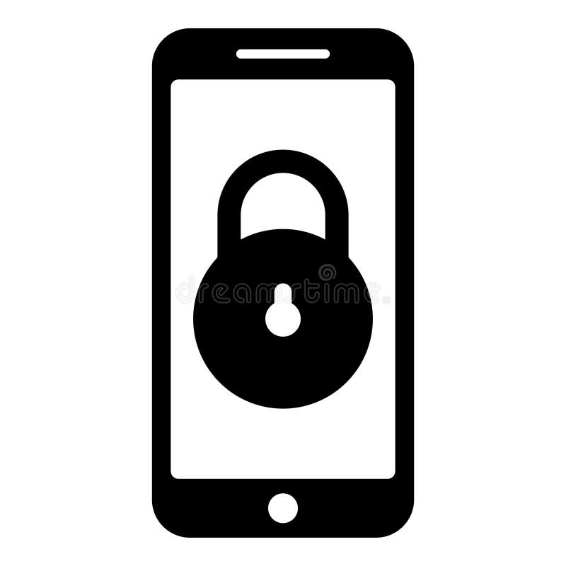 Smartphone Lock Personal Data Security Cyber Access Concept Phone ...