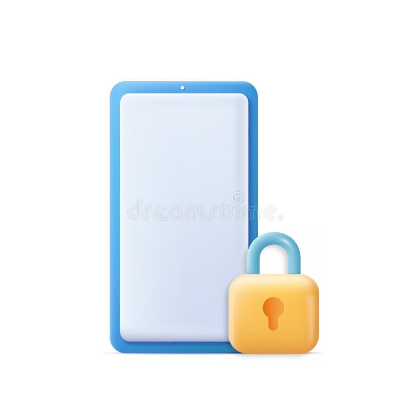 Smartphone Lock Screen. Hand Hold Smartphone with Master Key, Finger ...