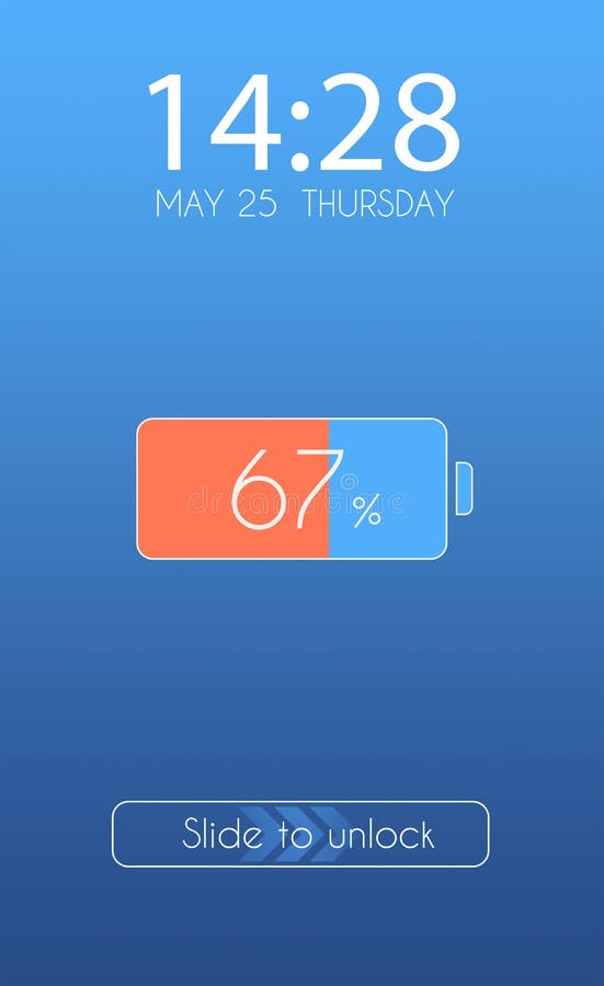 Smartphone Lock Screen. Hand Hold Smartphone with Master Key, Finger ...