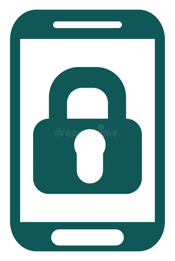 Smartphone Lockscreen, Icon Stock Vector - Illustration of phone ...